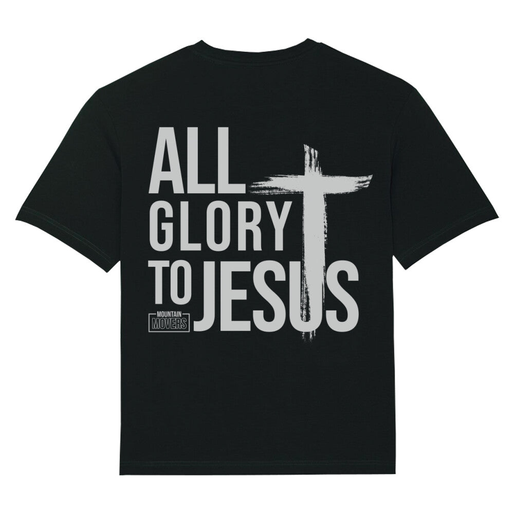 All Glory to Jesus Oversized Shirt Backprint – Mountain-Movers
